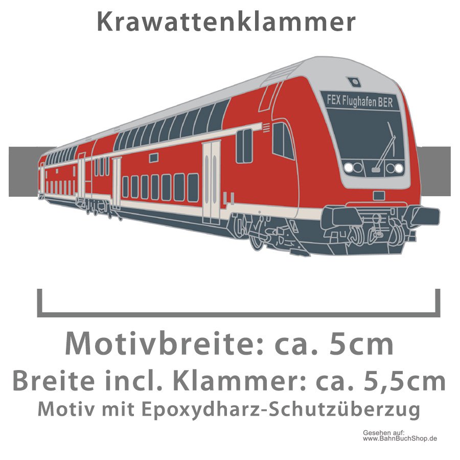 Krawattenklammer: Regio Bahn Doppelstockzug FEX Berlin Regionalbahn R ...
