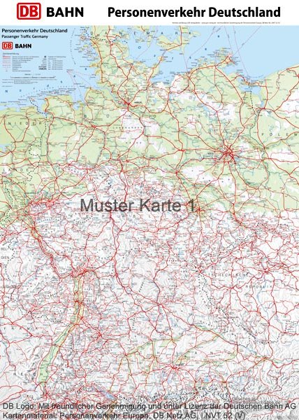 Kartenset: DB Bahn: Eisenbahn-Übersichtskarten Set 2015 passend zum D ...