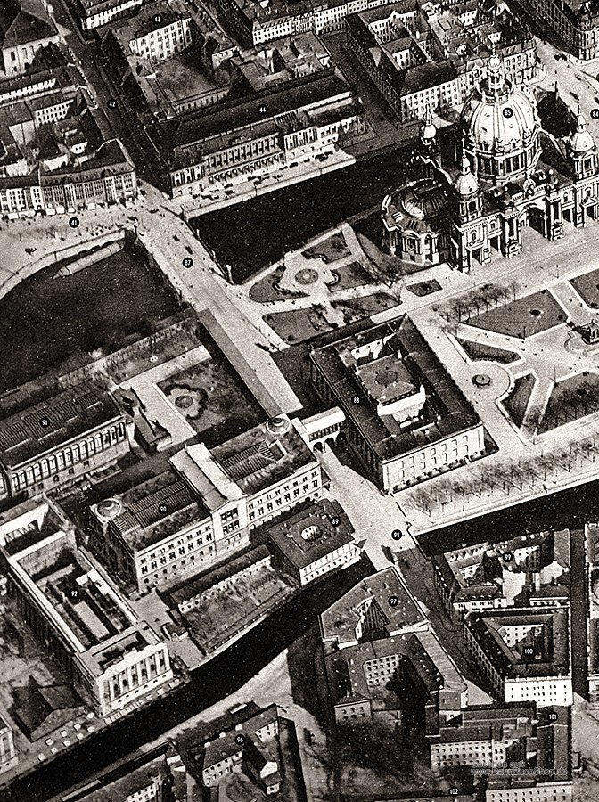 Luftbildplan Berliner Stadtkern 1920 Stadtplan Stadtkarte - BahnBuchS ...